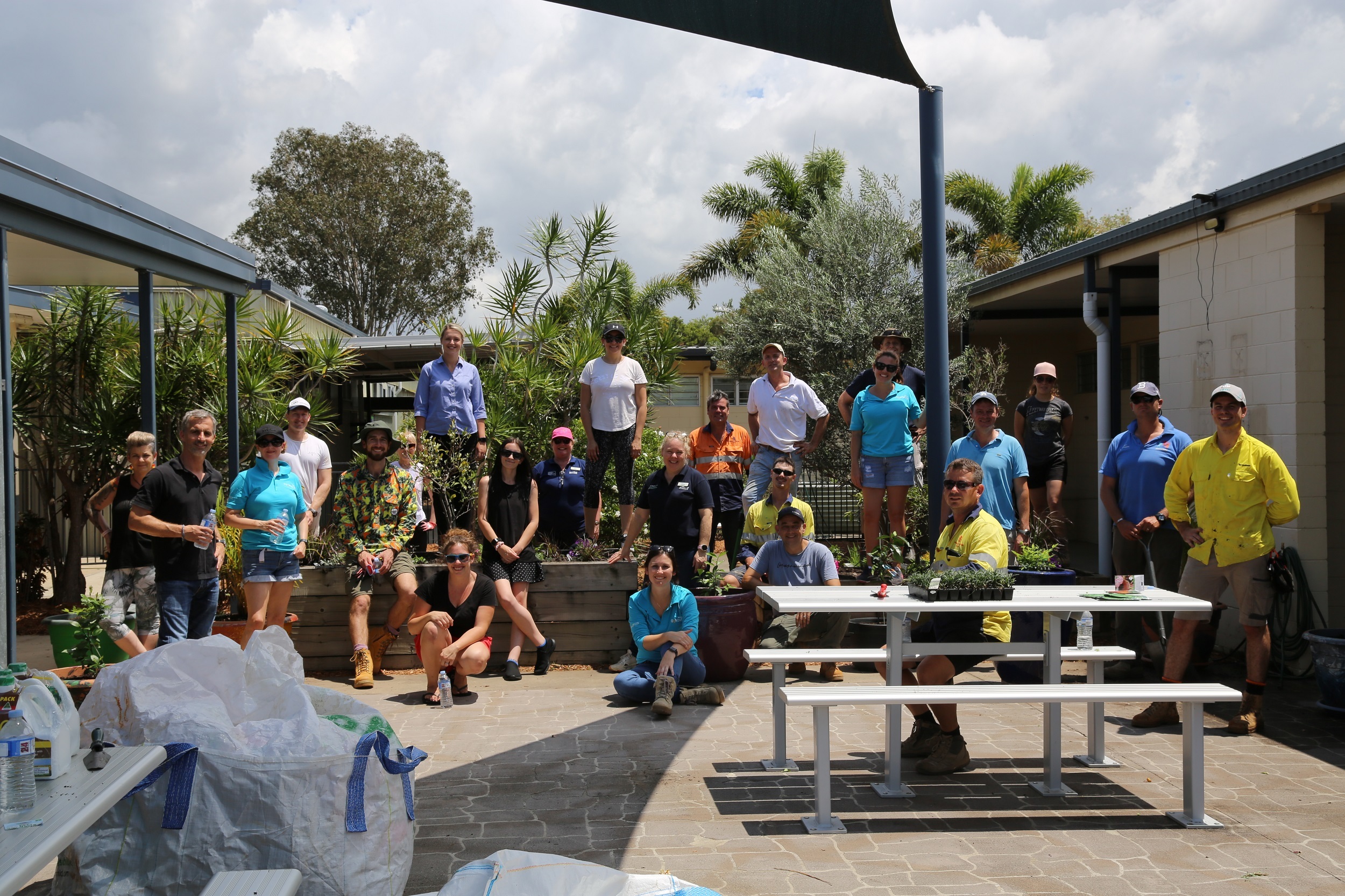 Volunteers revamp special school gardens