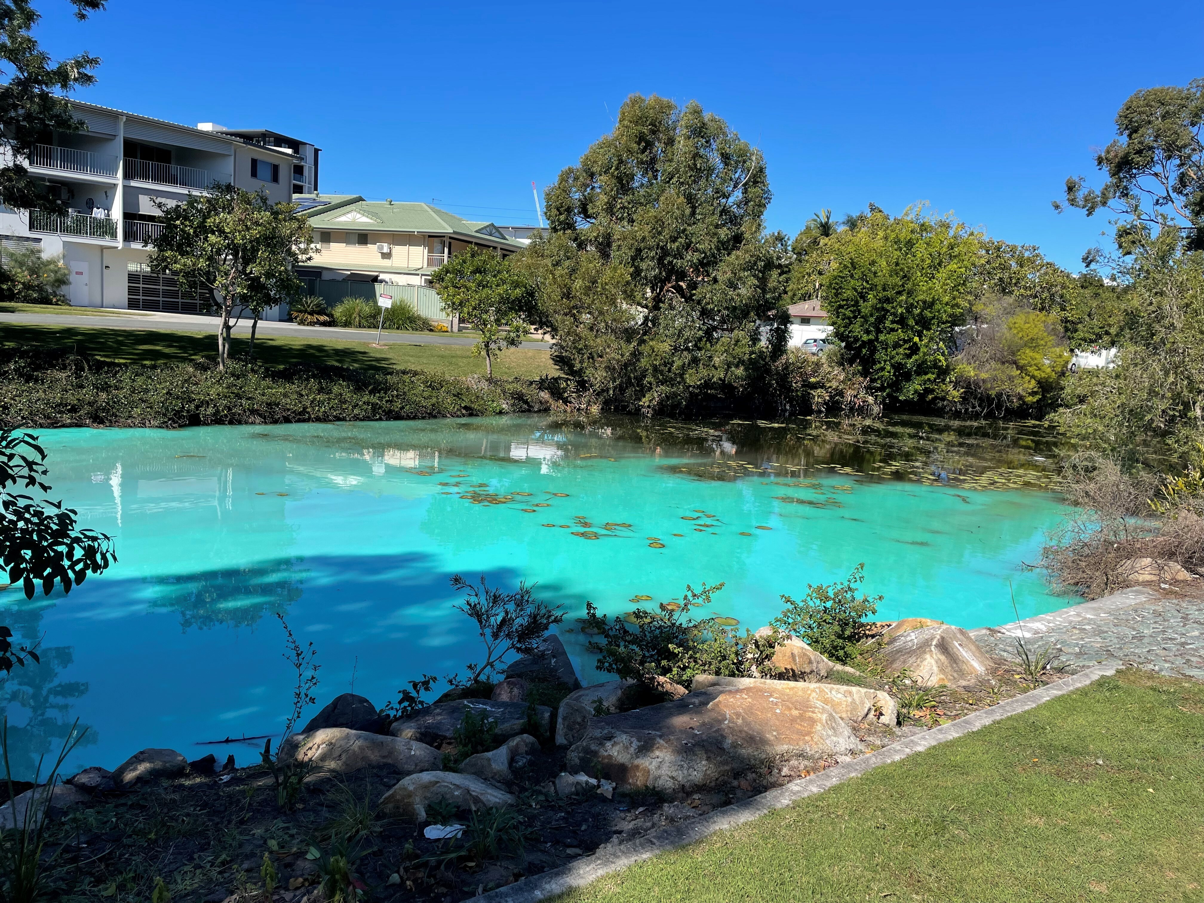 Mysterious spill flows into Redcliffe waterway