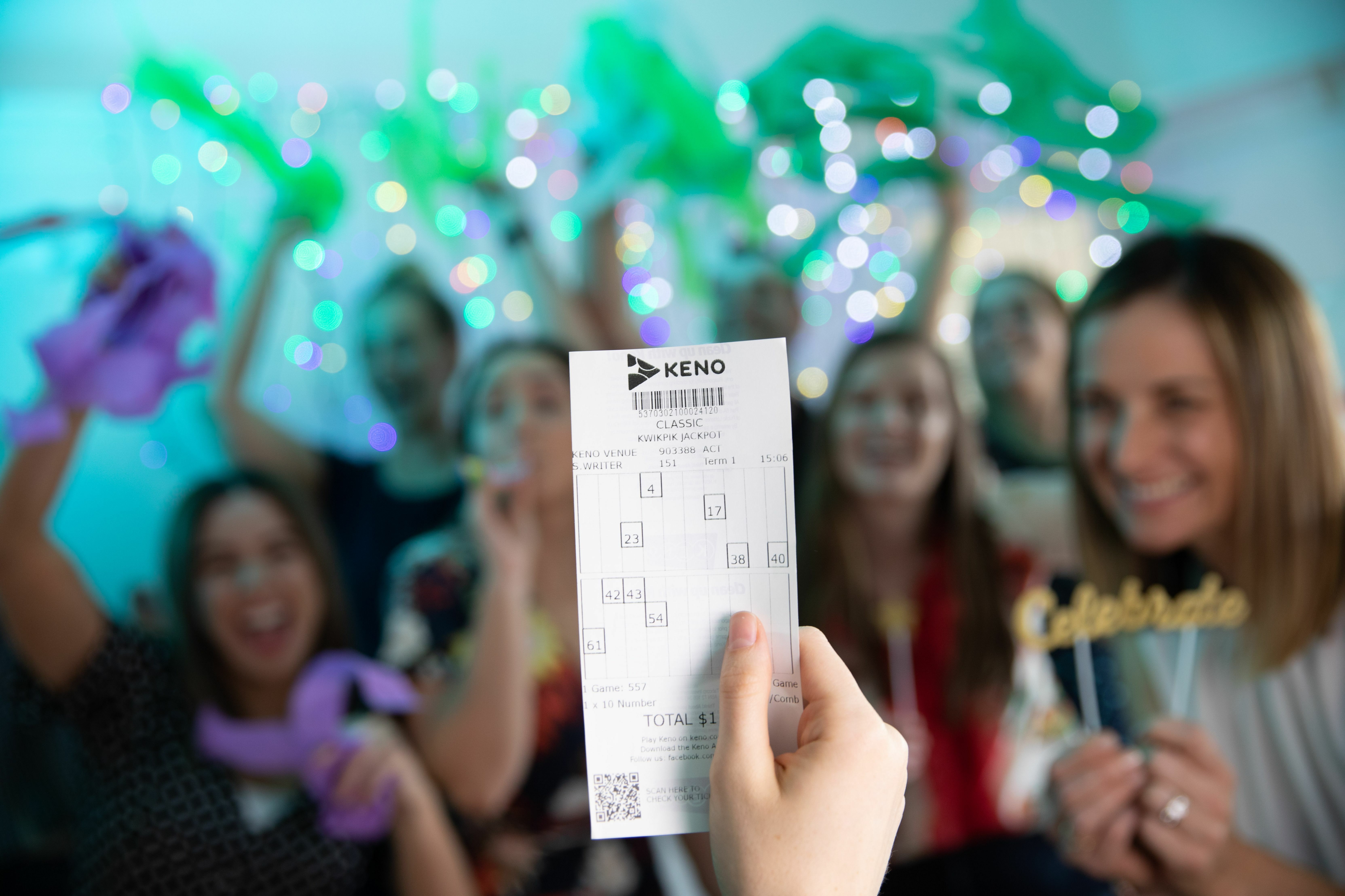 Ready to celebrate "amazing" Keno win