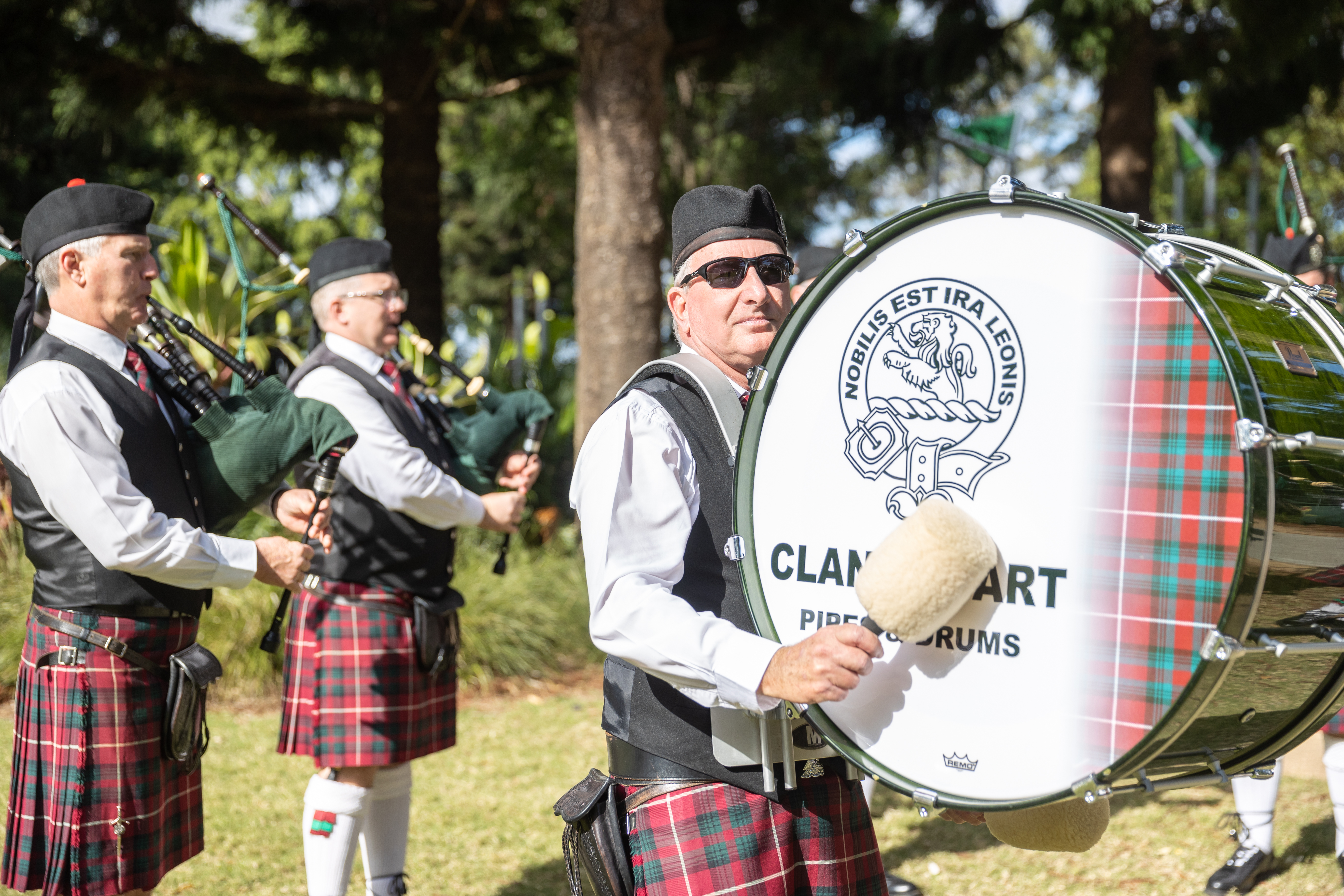 Clan Stuart has piping in the bag