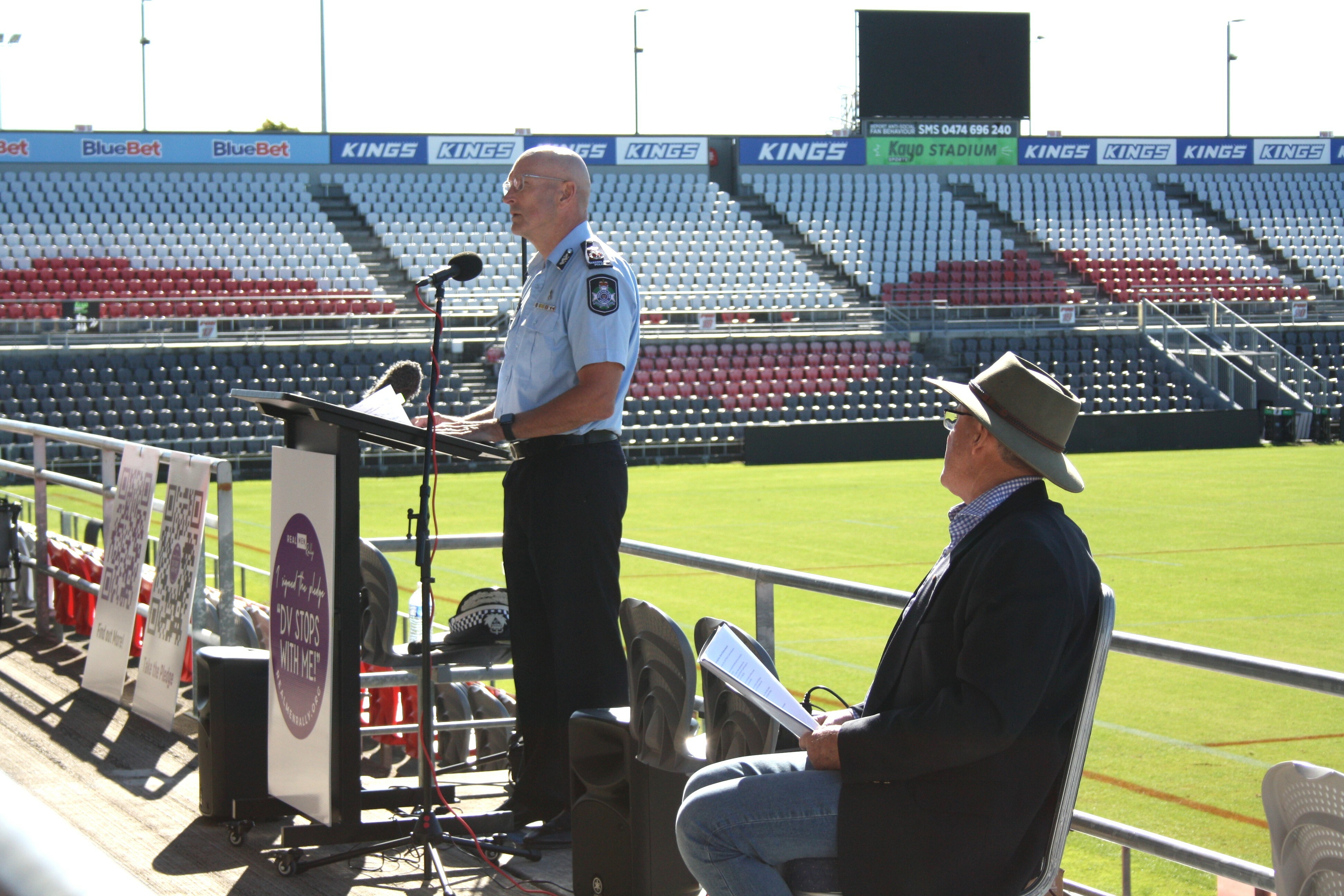 Real men stand up against violence