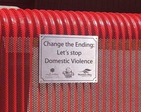 New red benches recognising domestic violence