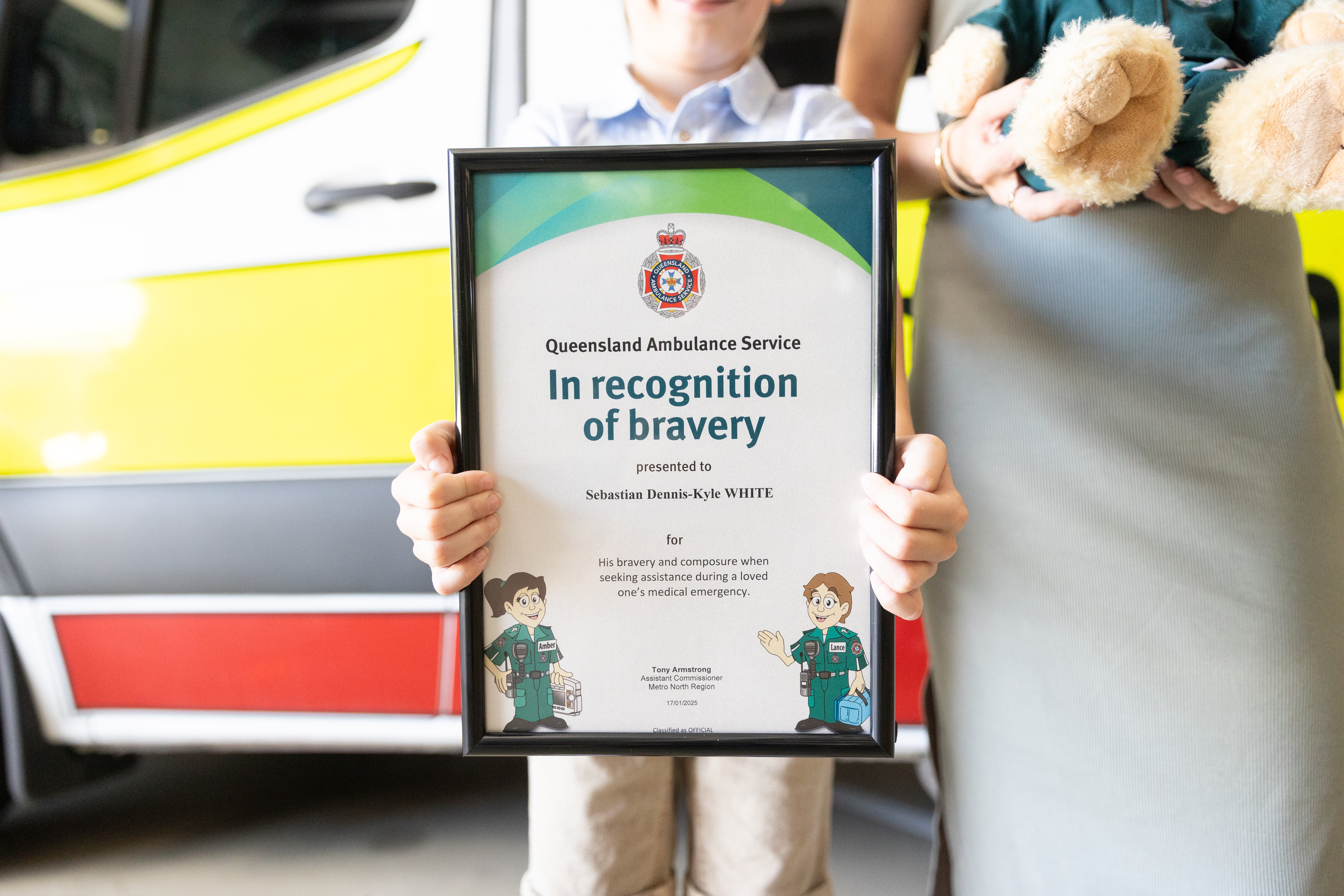 Special award for brave Seb