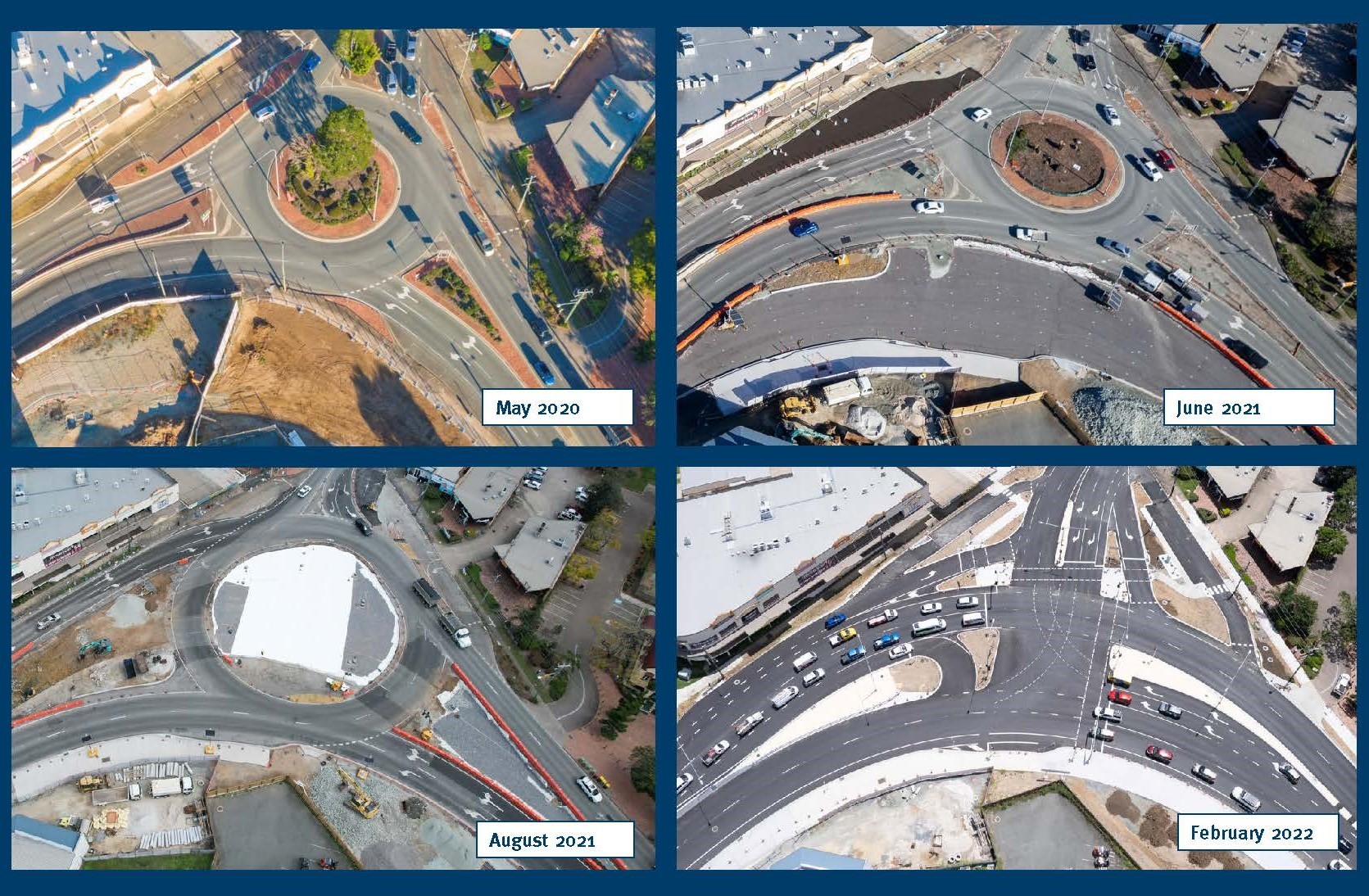A bird's-eye view of new intersection