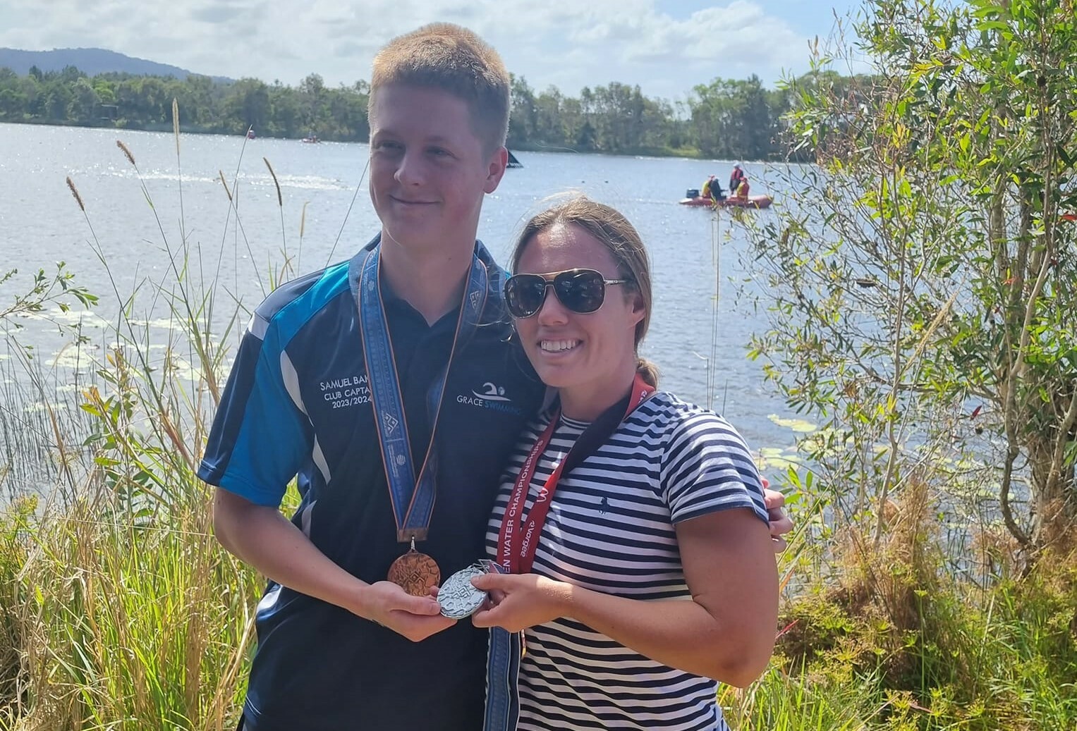 Grace celebrating 14-medal haul